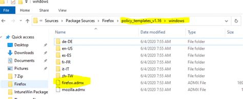 Manage Firefox Admx Policies Using Intune Admx Injection Process On Windows 10 Device