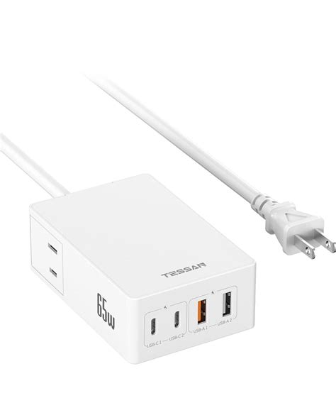 Tessan 電源タップ Pd対応 Usb充電器 65w Type C 急速充電器