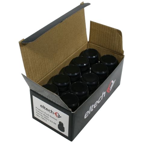 Push Button Non Illuminated NO NC Spring Return Black Eltech