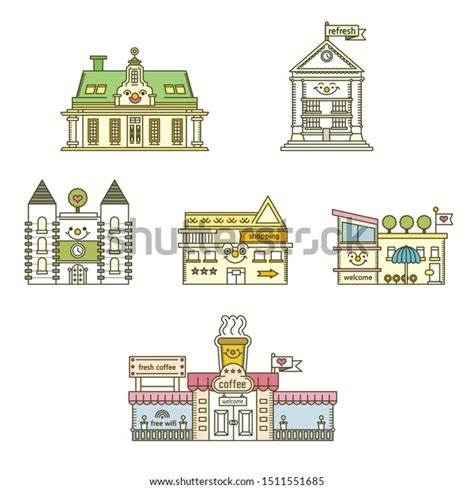 Different Type House Designs Set Stock Vector Royalty Free 1511551685 Shutterstock