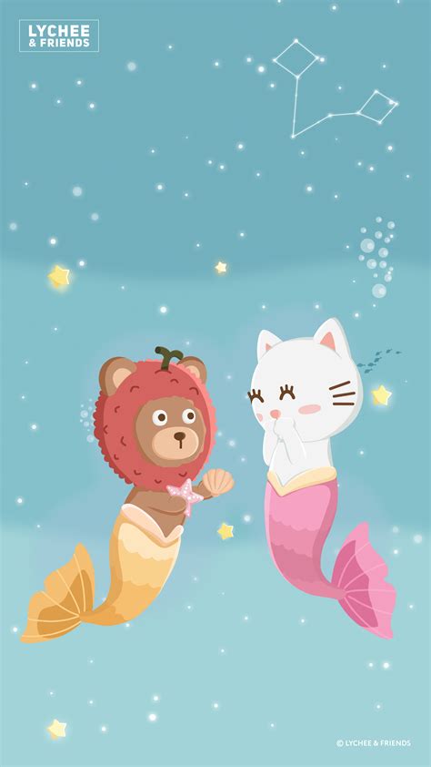 별자리배경화면 물고기자리 Lychee And Friends