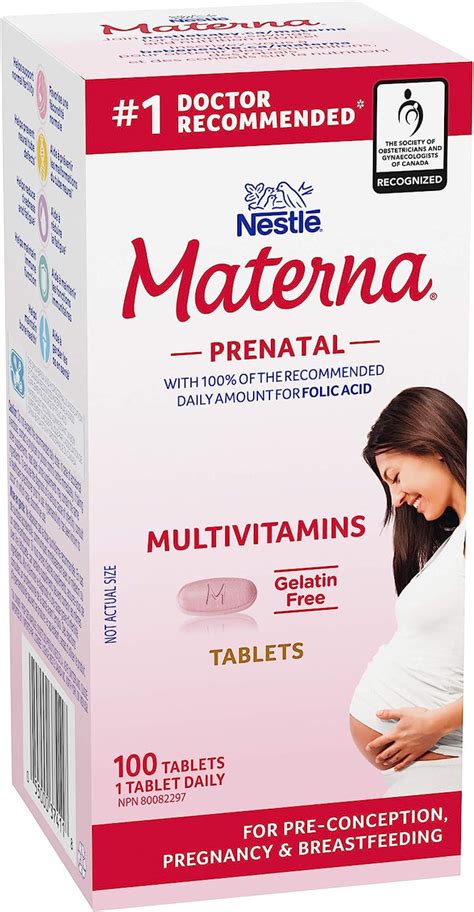 Nestle Materna Prenatal Multivitamin Supplement Folic Acid 100 Tablets