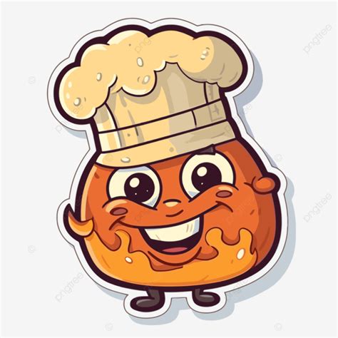 작은 요리사 모자 스티커 일러스트 레이터 벡터 디자인 요리 상표 만화 Png 일러스트 및 벡터 에 대한 무료 다운로드 Pngtree