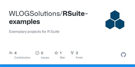 Github Wlogsolutionsrsuite Examples Exemplary Projects For R Suite