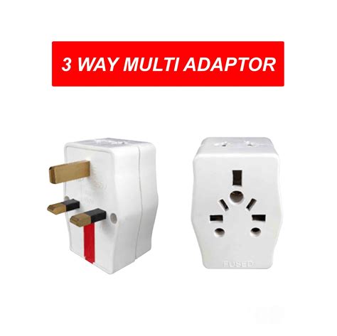3 Way Multi Adaptor Travel Adaptor With USB Port Neon Switch Lazada