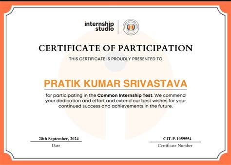 internship pratik kumar srivastava