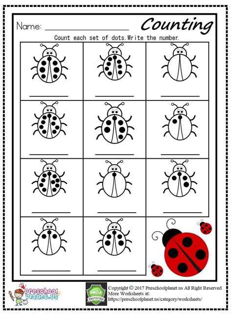 Ladybug Worksheets