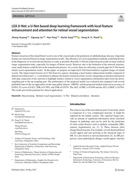 Pdf Lea U Net A U Net Based Deep Learning Framework With Local Feature Enhancement And