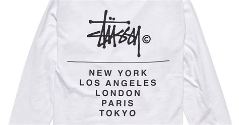Stussy 스투시 시티스택 롱슬리브 화이트 풋셀 커뮤니티