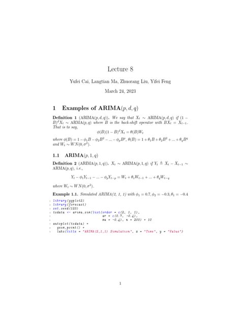 Time Series Analysis Lecture 8 3 Pdf Autoregressive Integrated Moving Average Applied