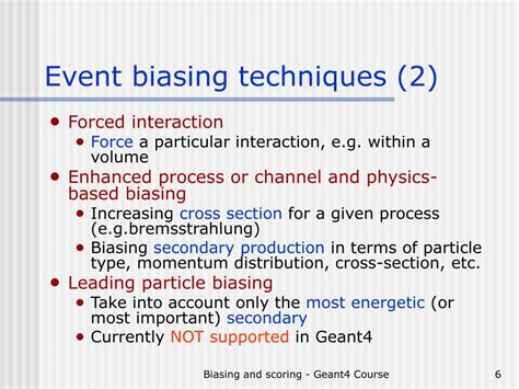 Ppt Understanding Biasing And Scoring In Geant4 Simulation Powerpoint