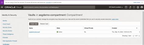 Creating A Keyvault In Oracle Cloud Amy Simpson Grange Blog