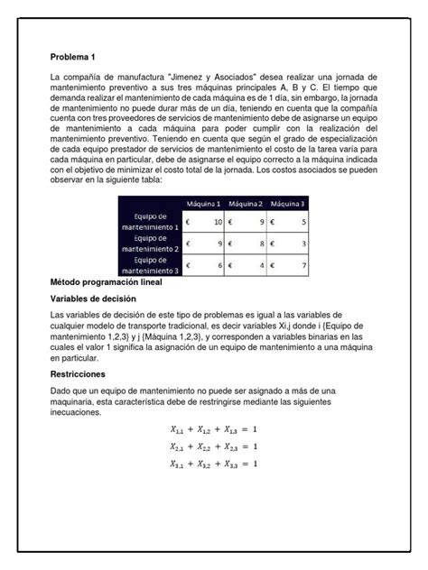 Ejercicios Imb Op Descargar Gratis Pdf Matriz Matemáticas Programación Lineal