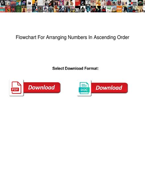 Flowchart For Arranging Numbers In Ascending Order Pdf Algorithms