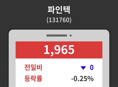 12일 데일리 증권 파인텍 131760 오후 2시 47분 기준 및 매매동향 데일리시큐