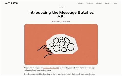 Message Batches Api使用入口地址 Ai模型最新工具和软件app下载