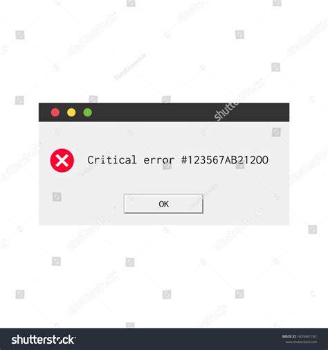 Ilustrasi Stok Modern Material Design Error Message Dialog