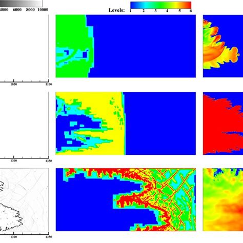 Distributions Of Density Gradient Left Mesh Refinement Levels