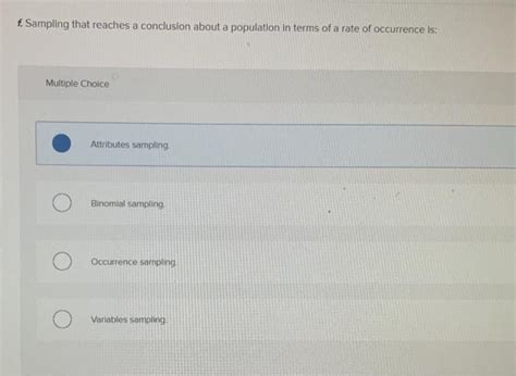 Solved F Sampling That Reaches A Conclusion About A