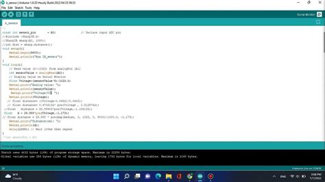 Ir Sharp Sensor Measure Distance Using Arduino Youtube