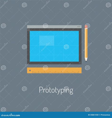Prototyping Design Flat Illustration Stock Vector Illustration Of Creating Abstract 35861550