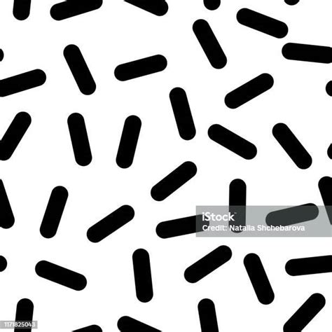 블랙 흑백 추상 멤피스 귀여운 트렌디 한 매끄러운 패턴 포장지 또는 섬유 인쇄 웹 및 기타 배경에 적용됩니다 0명에 대한 스톡 벡터 아트 및 기타 이미지 Istock