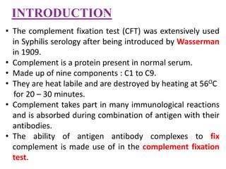 COMPLEMENT FIXATION TEST CFT PPTX