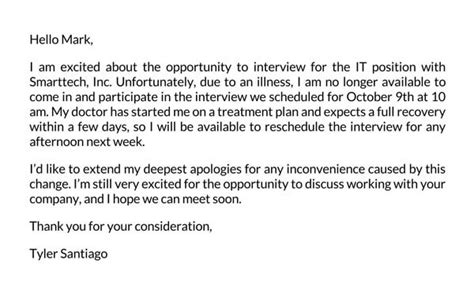 Reschedule Interview Email How To Write Examples