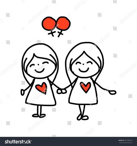 Hand Drawing Cartoon Concept Happy Same Stock Vector Royalty Free Shutterstock