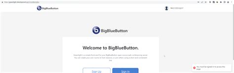 V Missing Redirect To Home Page After Sign Up Issue Bigbluebutton Greenlight GitHub