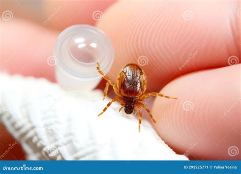 A Bed Bug Before Being Placed In A Plastic Container Close Up Stock Illustration Illustration