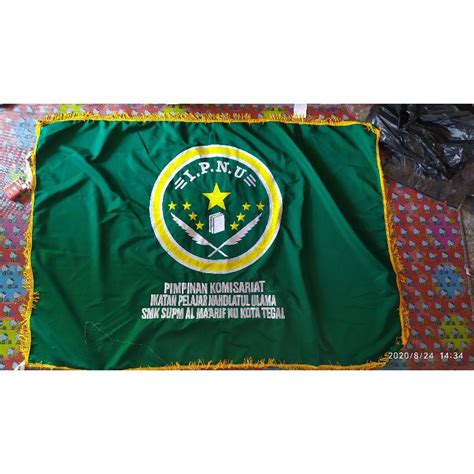 Bendera Pataka Ipnu Ippnu Nu Sablon And Bordir Shopee Indonesia