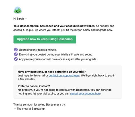 Software Upgrade Email Template