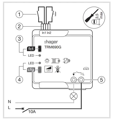 Hager Trm690g Radio Transmitter Receiver 2 Inputs 1 Output 200w User Manual
