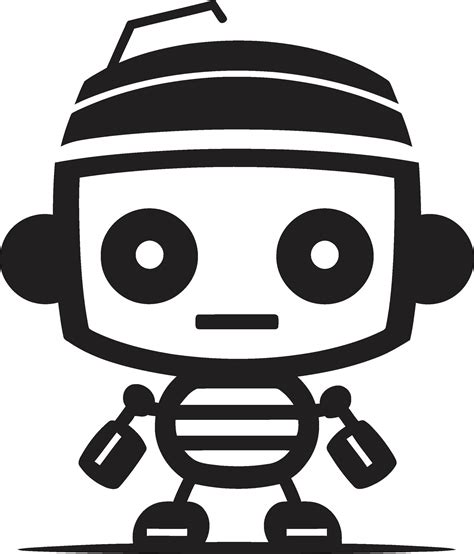 Nano Nudge Insignia Small Robot Chatbot Icon For Digital Assistance Mini Mech Marvel Crest Cute