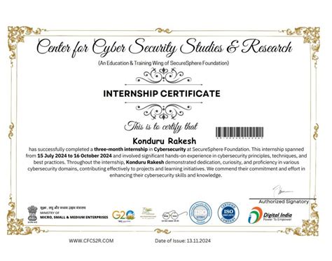 Konduru Rakesh On Linkedin Cybersecurity Internship Learning Digitalskills Cyberawareness