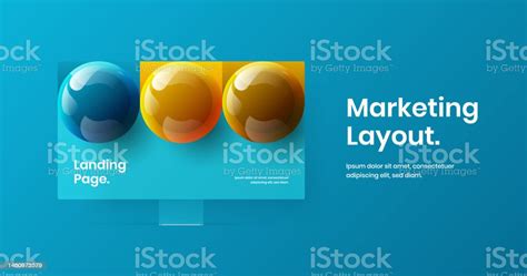 간단한 랜딩 페이지 벡터 디자인 레이아웃 추상 데스크톱 모형 사이트 화면 서식 파일입니다 0명에 대한 스톡 벡터 아트 및 기타 이미지 Istock