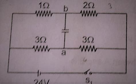 The Circuit Shown In The Diagram The Value Of V A V B After Long Time Closing The