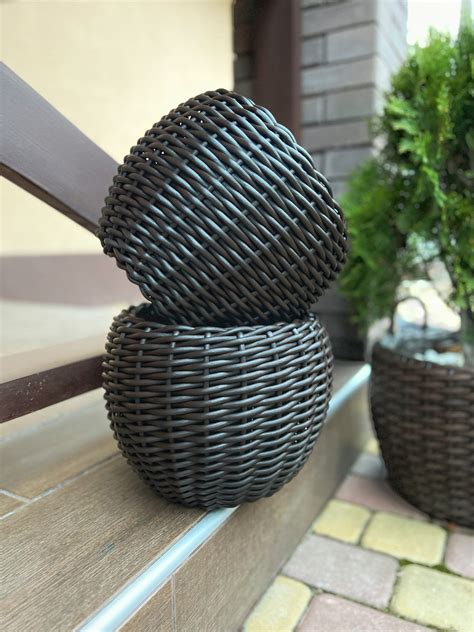 Кашпо для квітів плетене кашпо з ротанга 5 л кашпо для рослин Id 1815416151 цена 1029