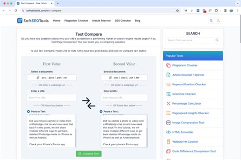 16 Tools To Compare Differences Between Two Text Documents