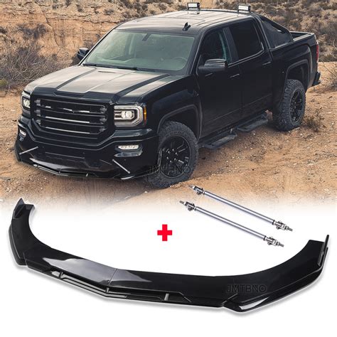 For Gmc Sierra 1500 Pickup Front Bumper Lip Spoiler Splitter Glossy