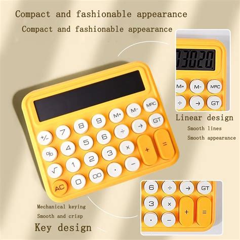 12 Digit Mechanical Keyboard Calculator Cute Big Buttons Calculator Girl Pink Alexnld Com