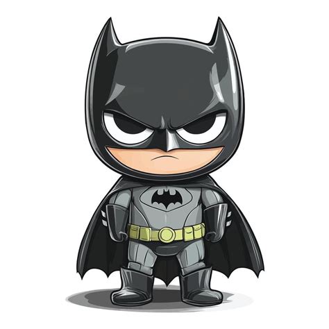 Cute Chibi Superhero Art With Black Costume 57507982 Vector Art At Vecteezy
