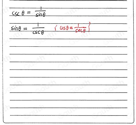 Solved To Cancel Csc θ And Sin θ Find An Identity That Relates The