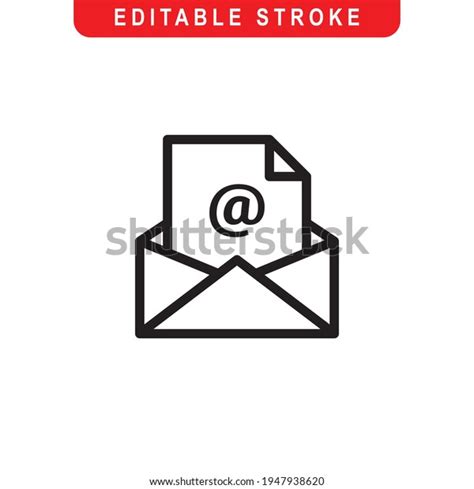 Email Outline Icon Email Line Art Stock Vector Royalty Free 1947938620 Shutterstock