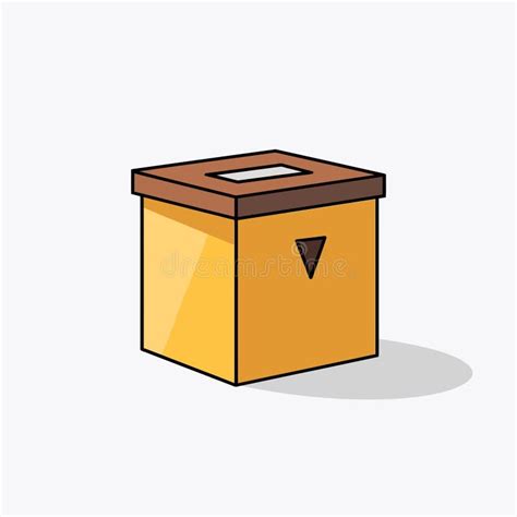 Voting Box Vector Flat Minimalistic Isolated Illustration Stock Vector