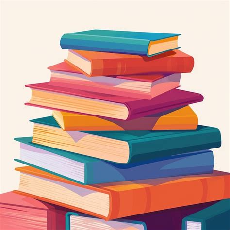 Premium Photo Books Cartoon Isolated On White