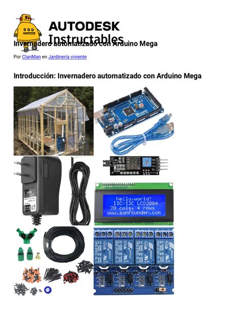 Invernadero Automatizado Con Arduino Mega 5 Pasos Con Imágenes Instructables Pdf