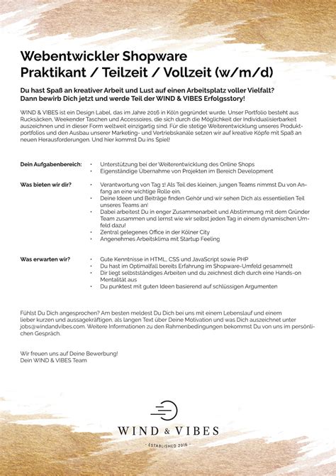 Stellenausschreibung Webentwickler Pdf Docdroid