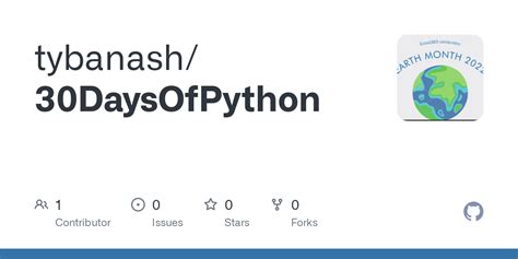 Github Tybanash30daysofpython